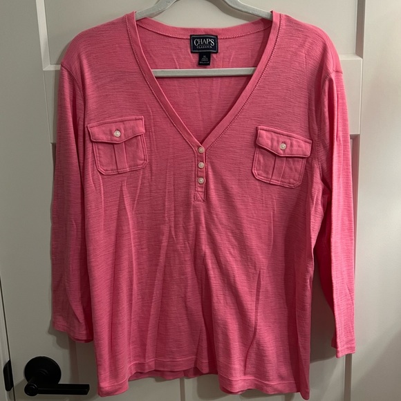 Tops | Chaps 14 Sleeve Pink | Poshmark